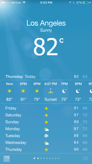 iOS Weather App interactive prototype on Proto.io Spaces by dc4b62f6 ...