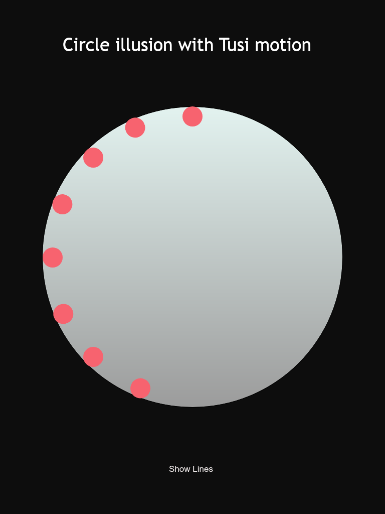 Circle illusion with Tusi motion interactive prototype on Proto.io ...