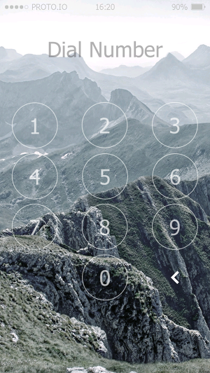 iPhone 5S Dial Pad interactive prototype on Proto.io Spaces by f4ff2085 ...