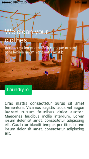 Laundry App interactive prototype on Proto.io Spaces by 469c1b7e-504e ...